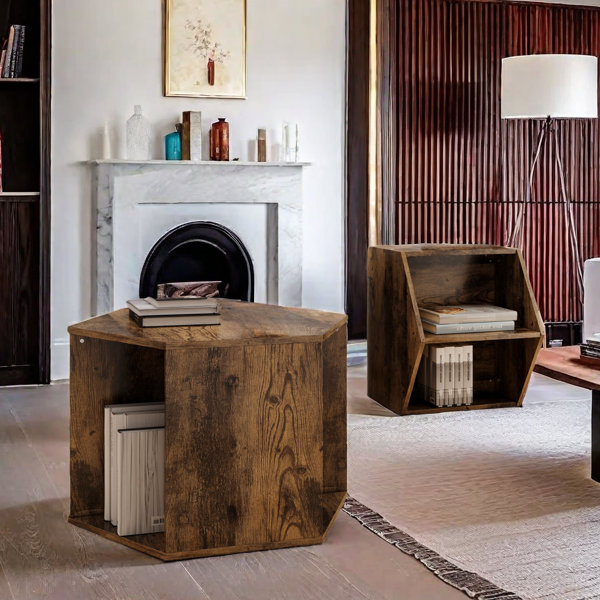 Latitude Run® Sprowston 2-piece Coffee Table Hexagonal Design with Storage Space | Wayfair